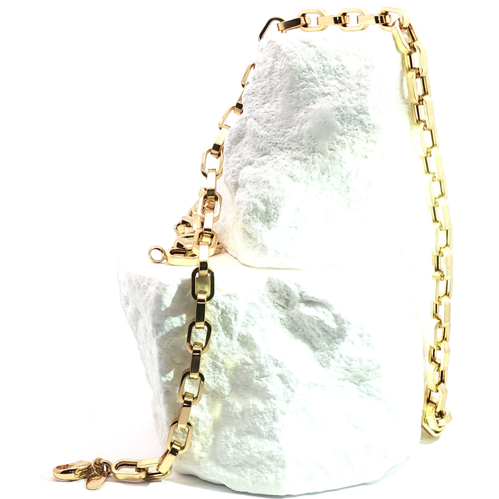 18K Gold Link Chain 22in, Bold Refined Luxury